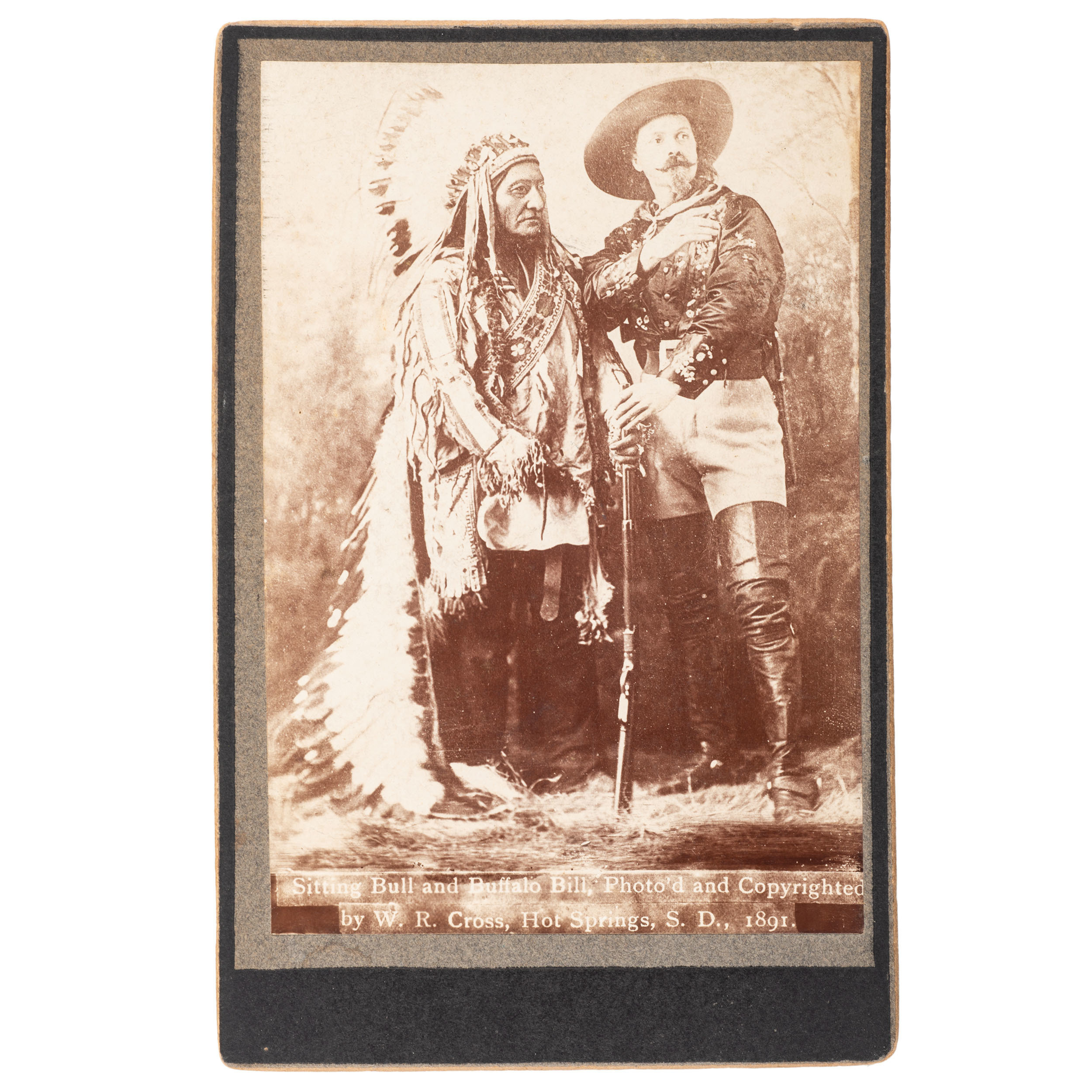 Buffalo Bill Cody and Sitting Bull, Cabinet Card by Cross | Barnebys