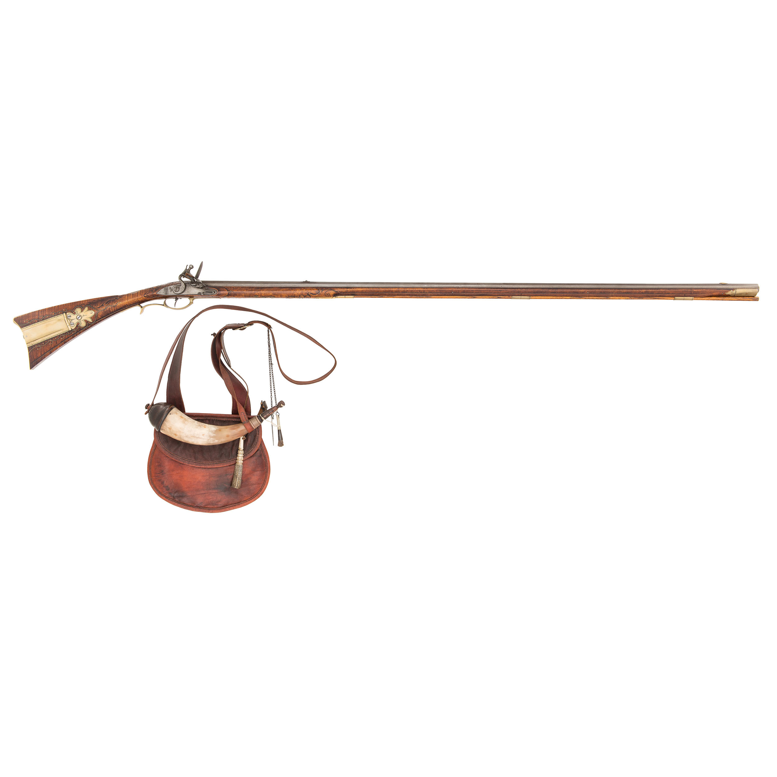 Allen Martin Contemporary Flintlock Kentucky Long Rifle with Possibles ...