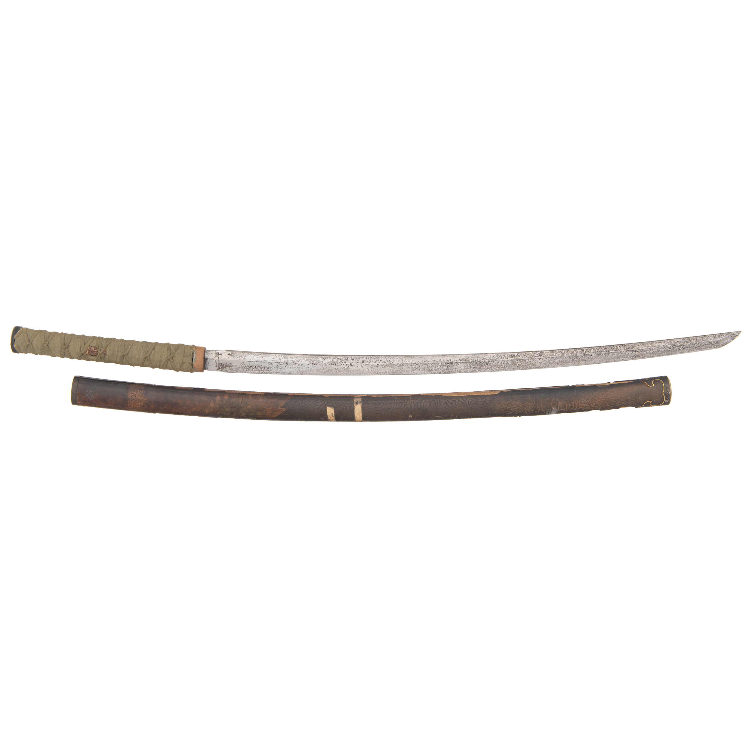 Shinto Japanese Samurai Sword (Katana) Signed Kyomitsu | Barnebys