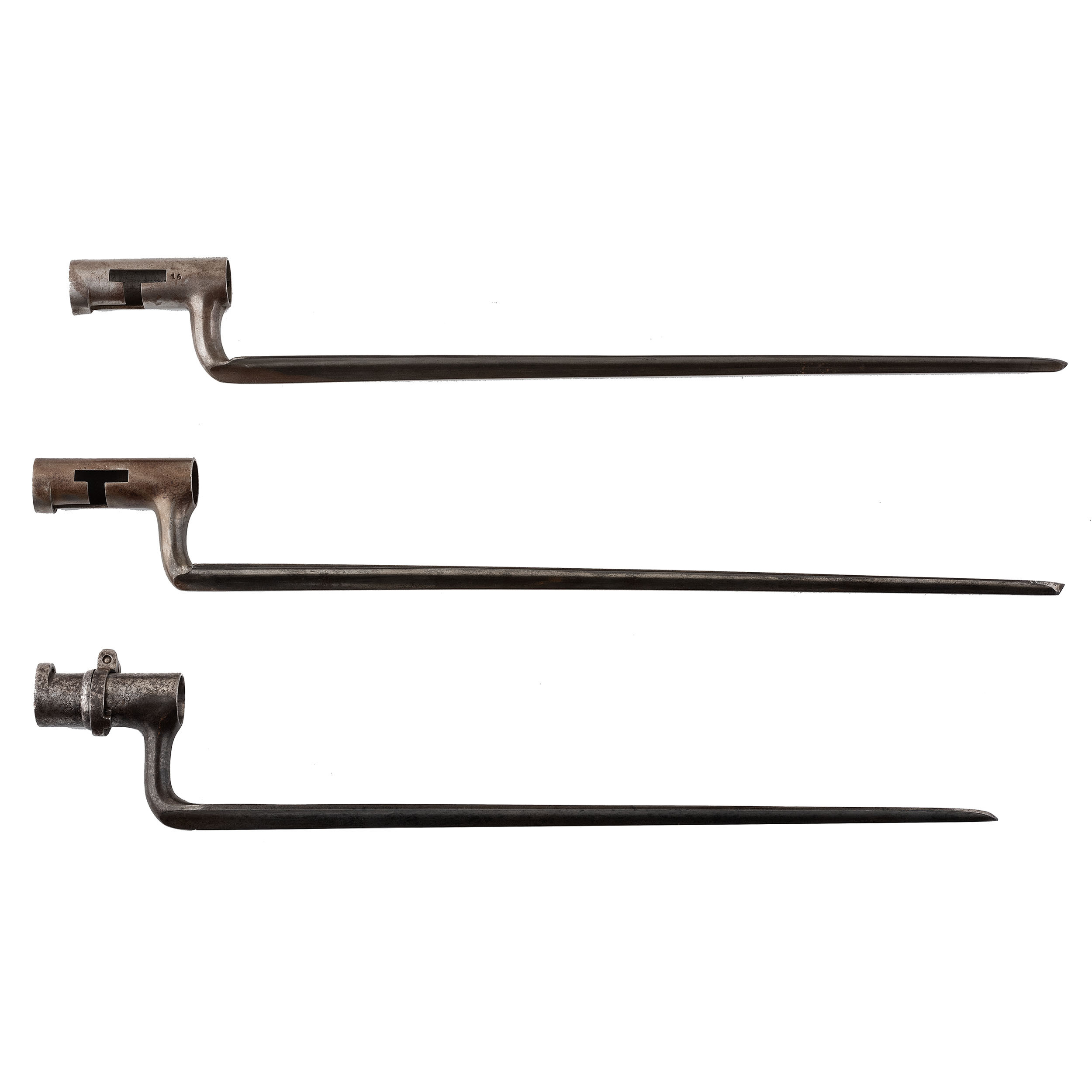 Lot of 3 U.S. Socket Bayonets Including: 2 Model 1816 and 1 "1847 Cadet ...