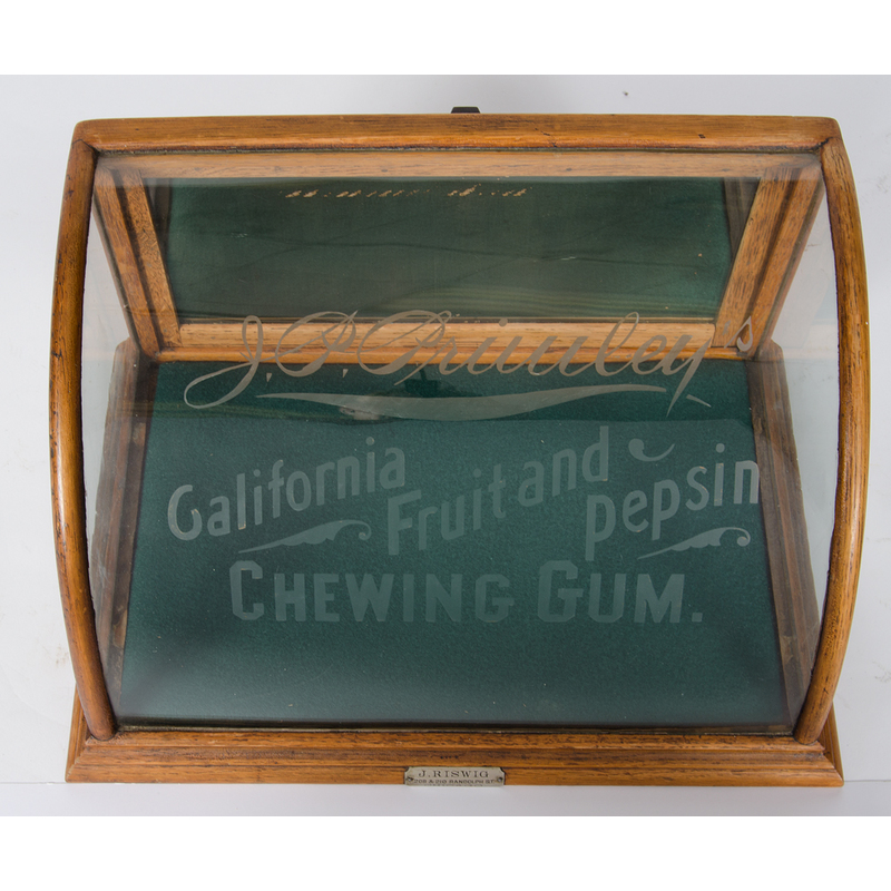 J. P. Priwley's Chewing Gum Display Case - auctions & price archive