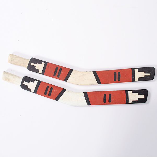 Hopi Painted Wooden Rabbit Sticks From the Collection of Dr. Kent and ...
