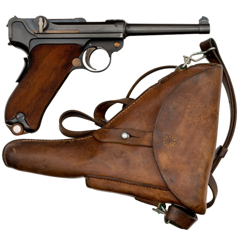 *Mauser Luger Model 1900 Semi-Auto Pistol with Swiss Proofs and Holster ...