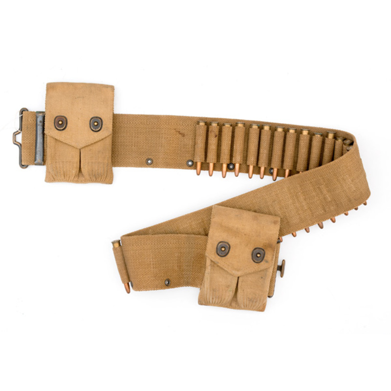 WWI Era Mills 45-Loop Krag Cartridge Belt and Two .45 Clip Pouches ...