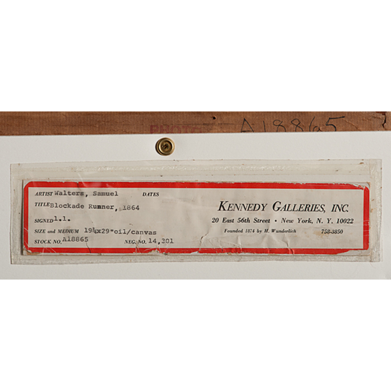 The Confederate Blockade Runner CSS Colonel Lamb at Sea, 1864, by ...