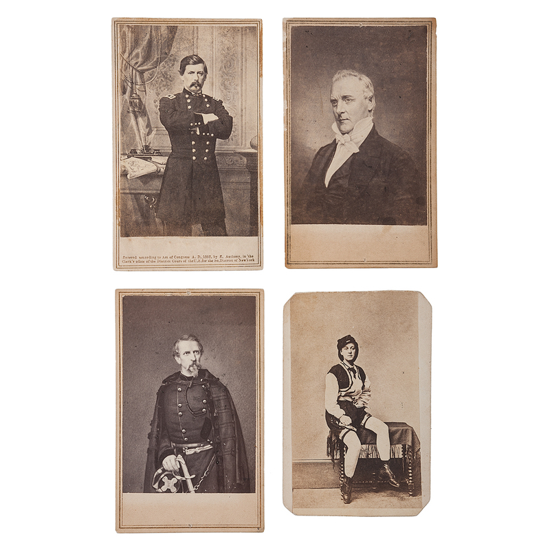 John Wilkes Booth and Prominent Union Generals, Collection of Eight ...