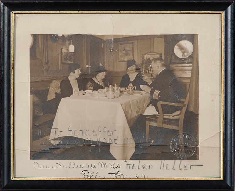 Helen Keller & Polly Thomson Signed Photograph - auctions & price archive