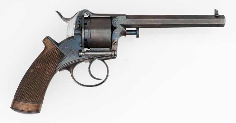 Cased Adams Style Lefaucheux Pinfire Revolver - auctions & price archive