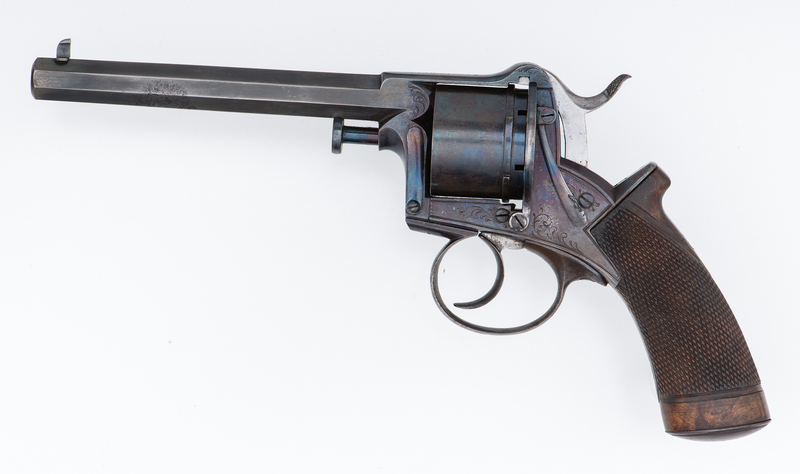 Cased Adams Style Lefaucheux Pinfire Revolver - auctions & price archive