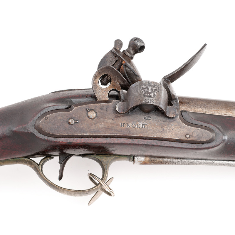 H. Nock 1786 Screwless Lock Flintlock Carbine - auctions & price archive
