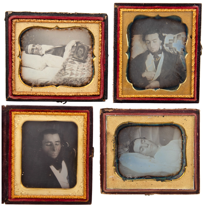 Postmortem Daguerreotypes of Young and Middle Aged Men, Lot of Four ...