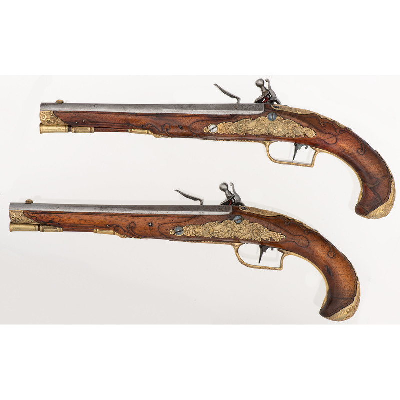 Pair of 18th Century German Flintlock Pistols by F. Petter - auctions ...