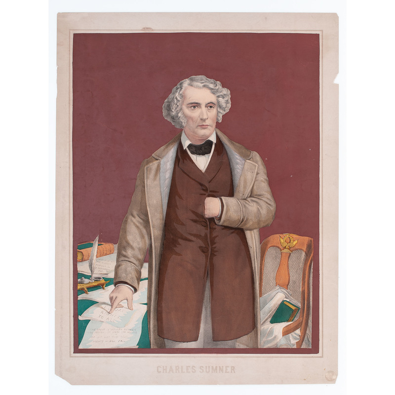 Civil War Lithographs of Union Personalities: Sen. Charles Sumner, Gen ...