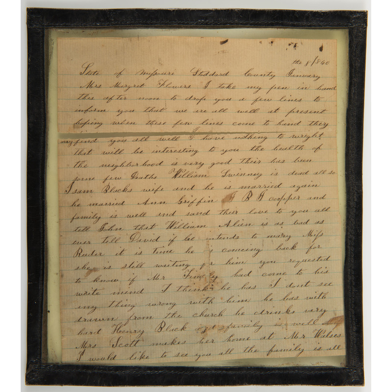 David Crockett's "Garden Spot of the World" Letter, Period Manuscript ...