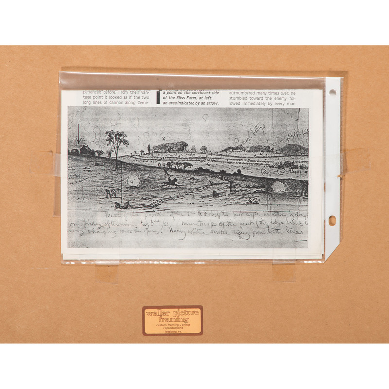 Edwin Forbes, Pen and Ink Sketch Depicting Pickett's Charge at the ...