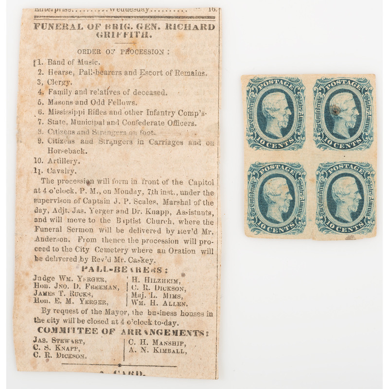 Manuscript Archive of Confederate Brigadier General Richard Griffith ...