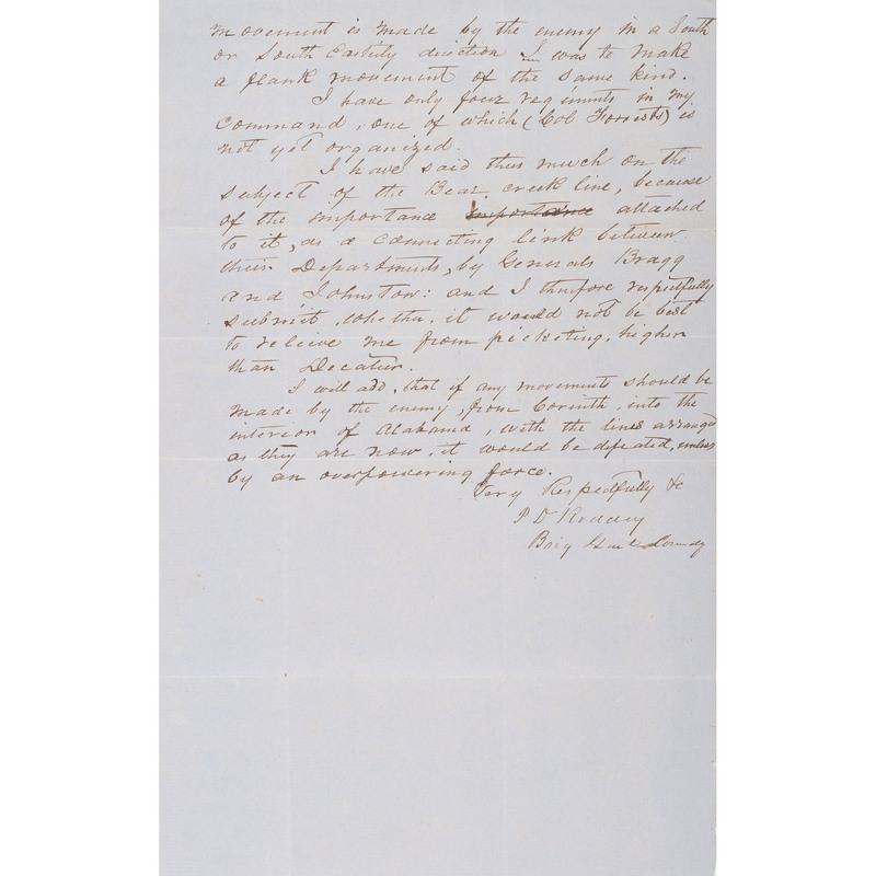 CSA Brigadier General Phillip D. Roddey, 1863 ALS Concerning ...