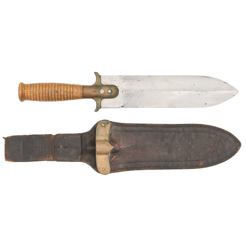 Early Brass Mounted Springfield Model 1880 Hunting Knife - auctions ...