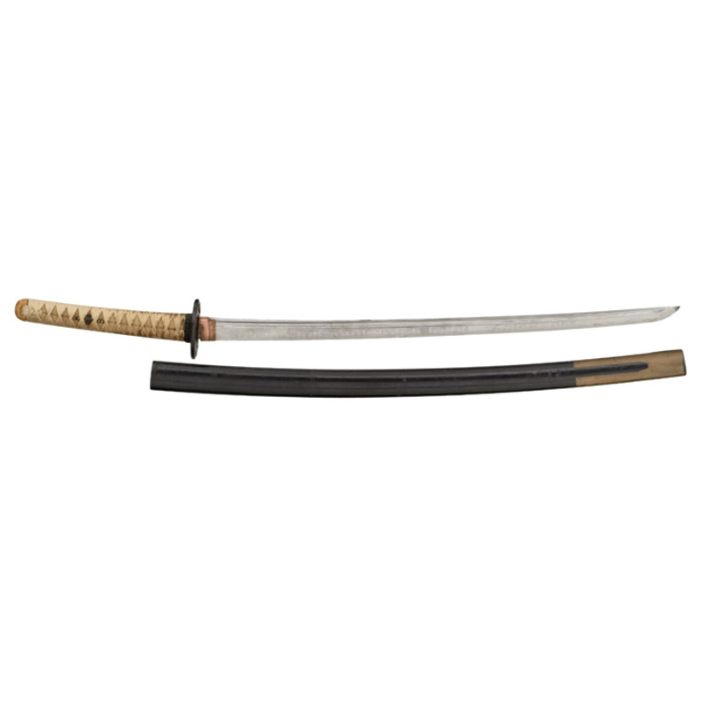 Samurai Sword signed Kozuke no Kami Fujiwara Jumyo, - auctions & price ...