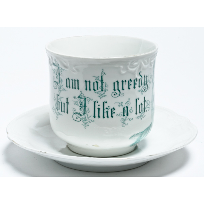 William Howard Taft "I'm Not Greedy" Mug and Saucer - auctions & price ...