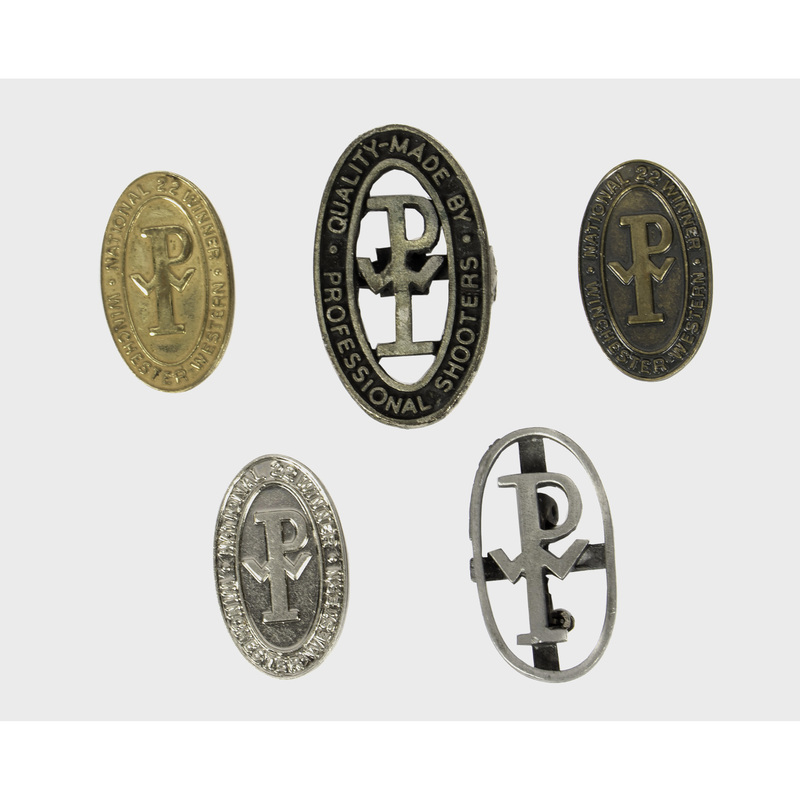 Five Different Winchester Proof Mark Pins, Including National .22 ...