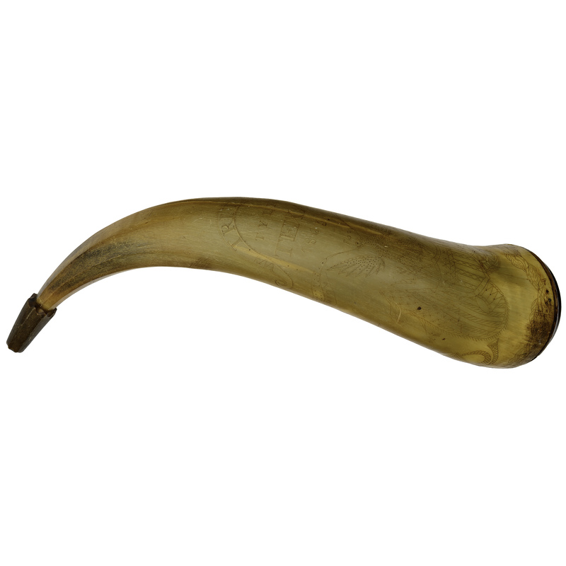 Civil War Patriotic POW Carved Powder Horn Identified to Wilhelm Tritz ...