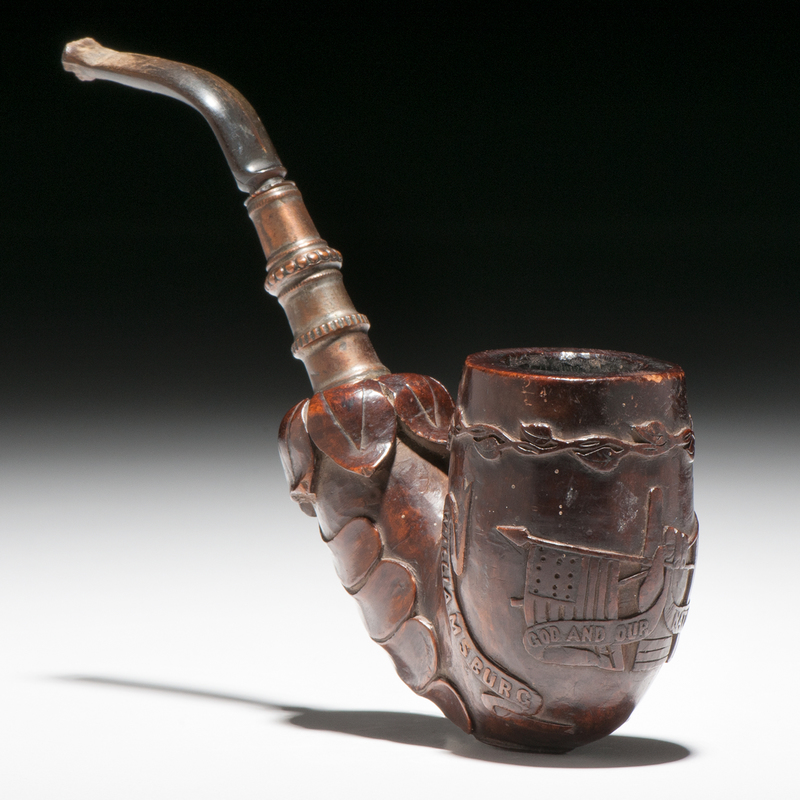 Libby POW Folk Art Carved Pipe Identified to John Oakford, 37th ...
